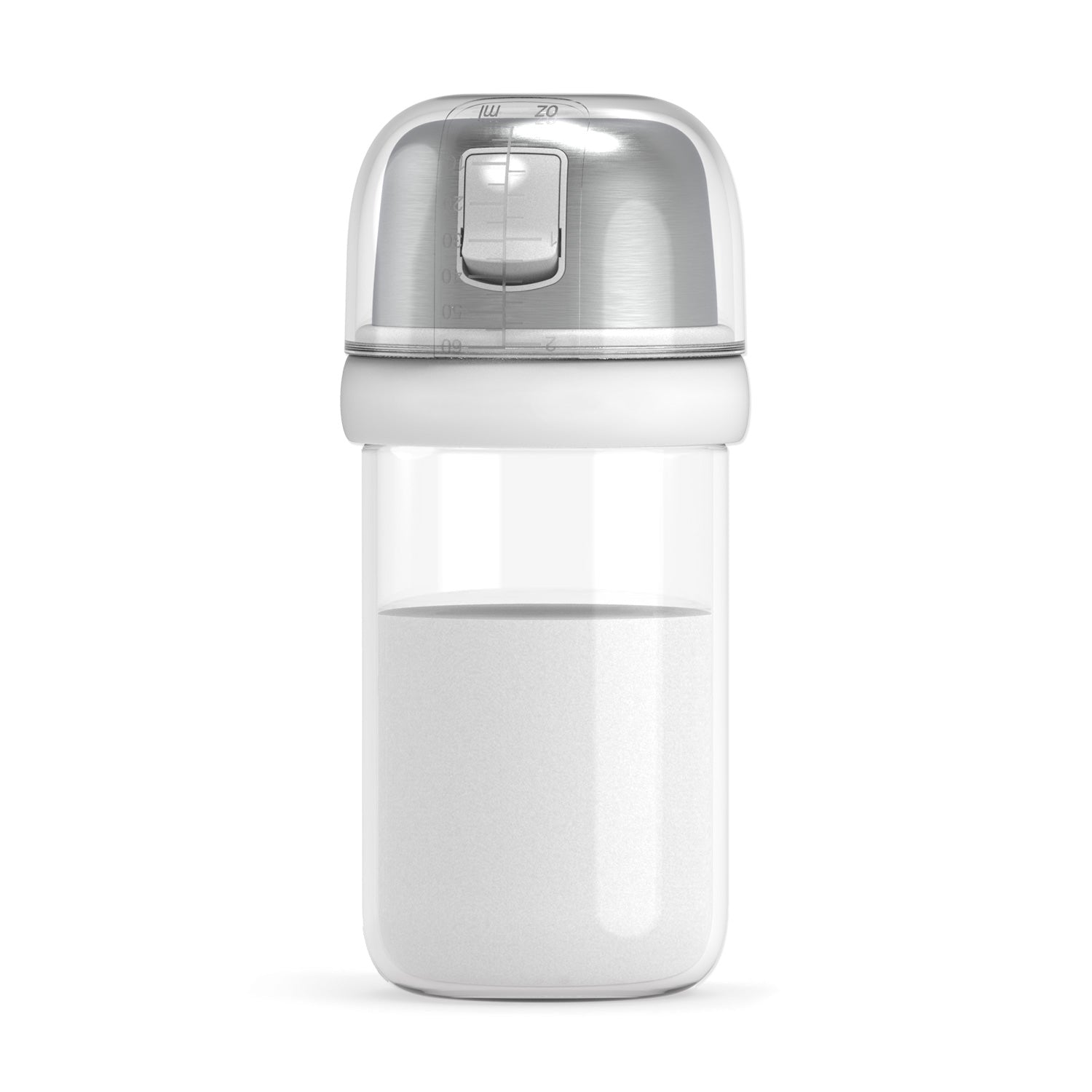 KTCHENDAO 2 in 1 Glass Salt Shaker with Side Pour Spout, Built-in Lid ...